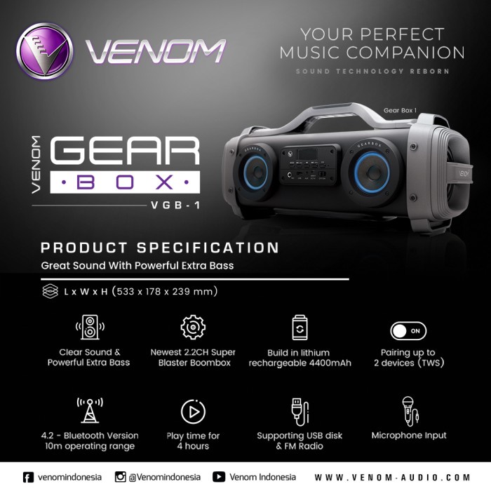 Jual VENOM GEAR BOX VGB – 1 | Shopee Indonesia
