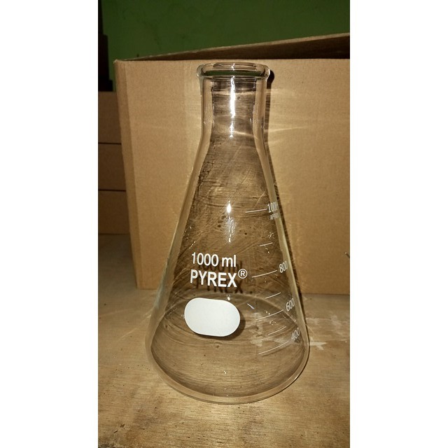 Jual Labu erlenmeyer 1000 ml pyrex | Shopee Indonesia