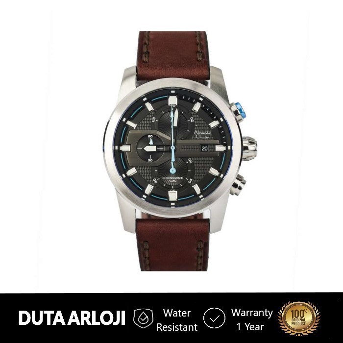 Jual Alexandre Christie AC 6562 MC LSSBABU Analog Men Leather | Shopee ...