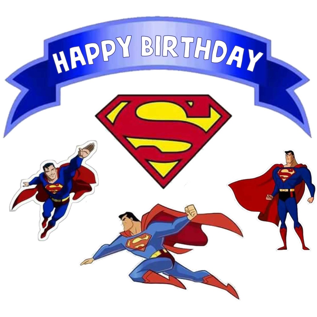 Jual TOPPER CAKE ULANG TAHUN / HIASAN KUE SUPERMAN | Shopee Indonesia