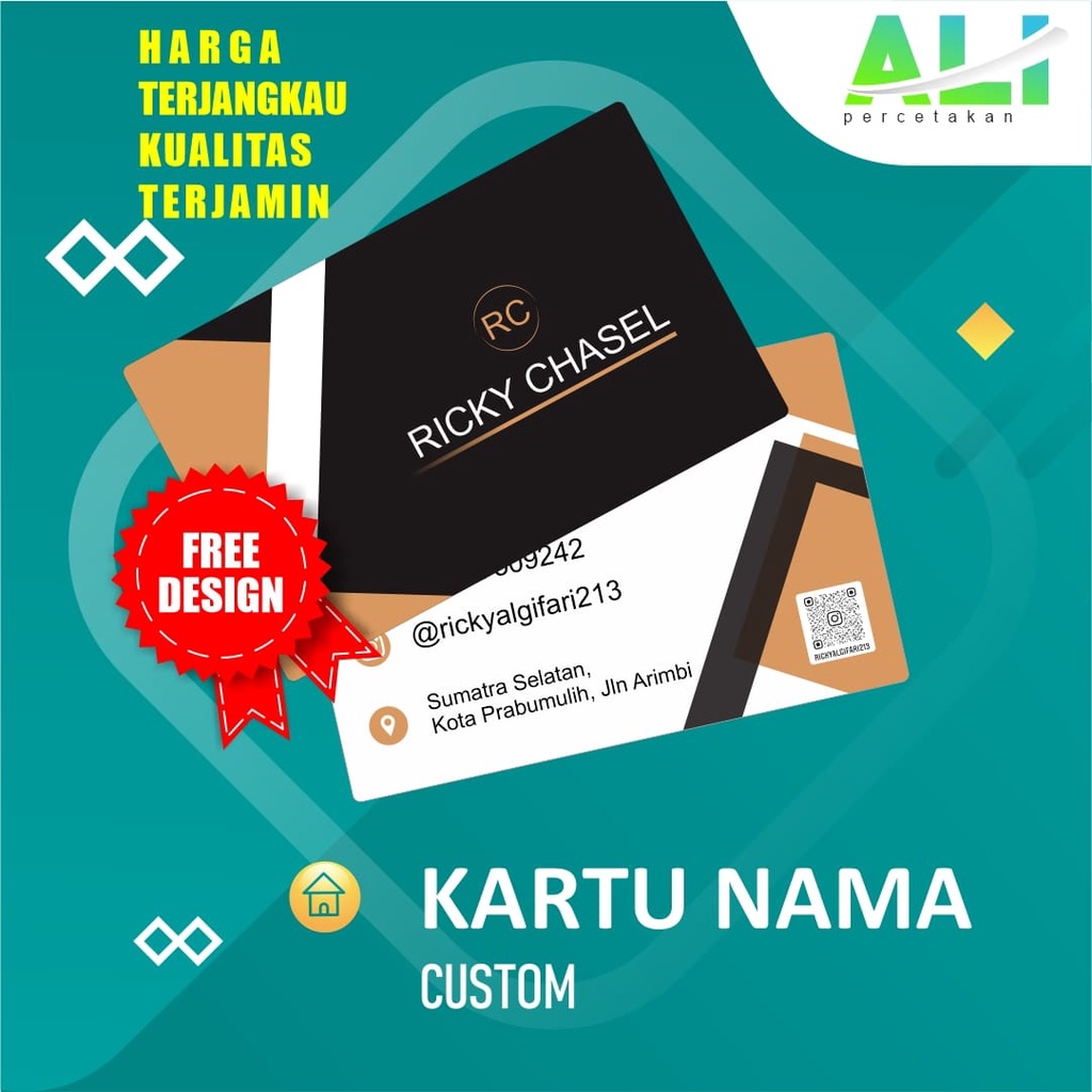 Jual CETAK Kartu Nama/ Custom Kartu Nama | Shopee Indonesia