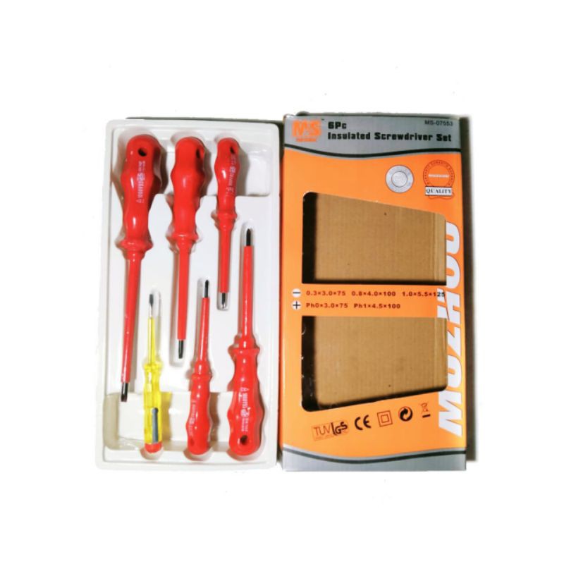 Jual Obeng Listrik Set 6 Pcs Insulation Screwdriver set | Shopee Indonesia