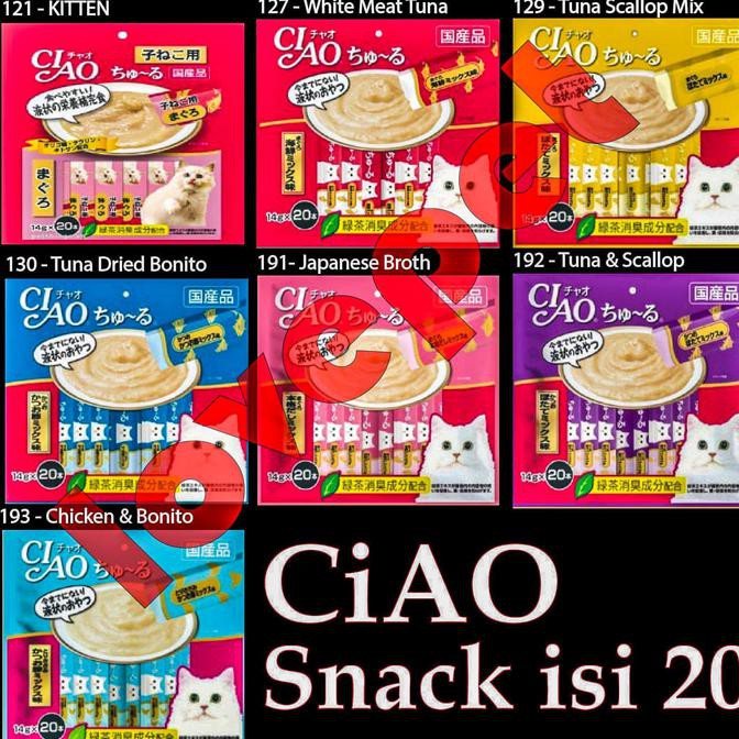 Jual Cats15-00- Ciao Chu Ru Cat Isi 20 X14Gr / Snack Kucing / Treats Kucing Best -Snack-Kucing ...