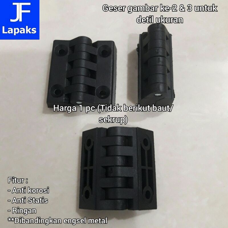 Jual Engsel Panel Bahan Plastik/Nylon/Nilon Hitam 38x38mm 38 x 38mm ...