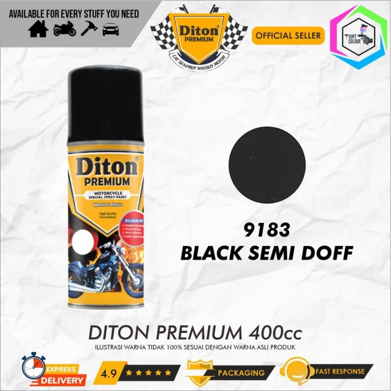 Jual DITON PREMIUM / BLACK SEMI DOFF 9183 / CAT SEMPROT WARNA STANDAR ...