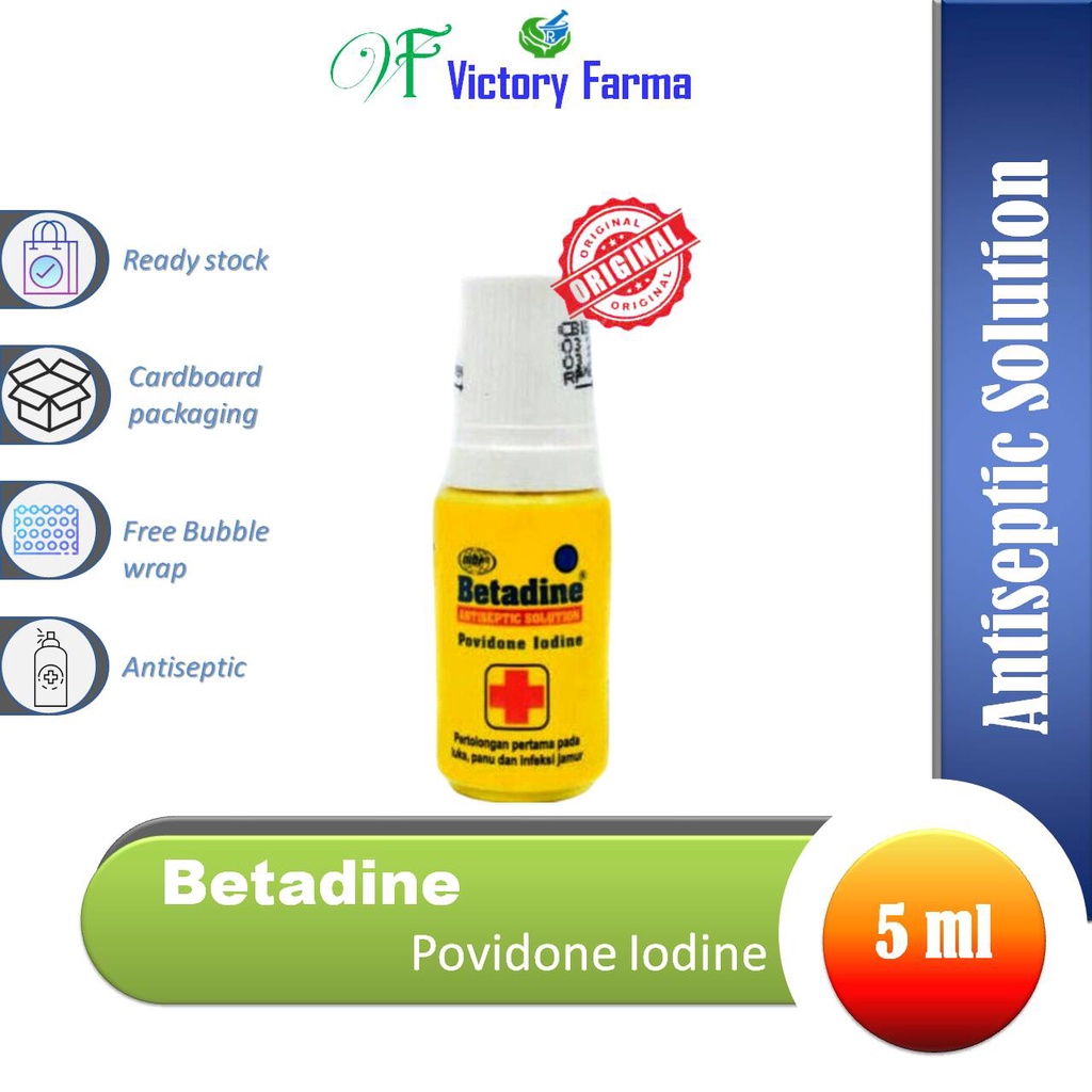 Jual Betadine Povidone Iodine Antiseptik Larutan Botol 5 ml | Shopee ...