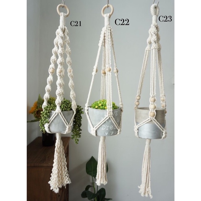 Jual Tali Pot gantung macrame / tali pot macrame / tali pot bunga ...
