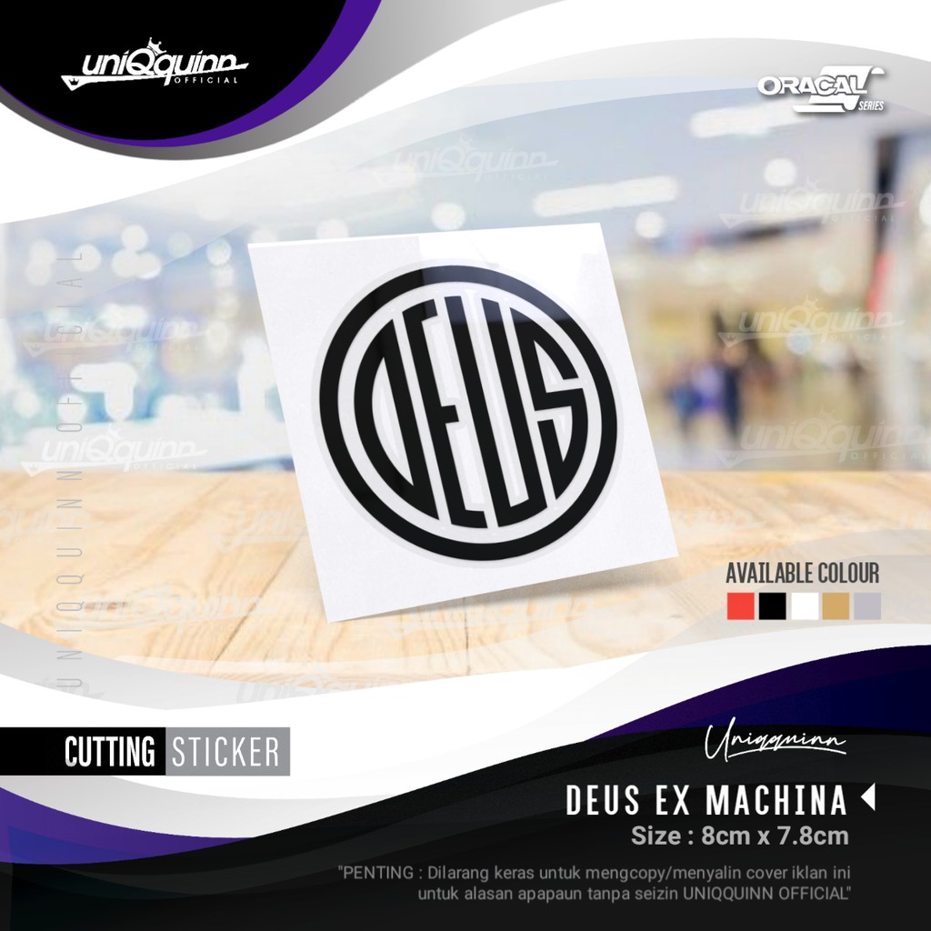 Jual UQ Cutting Sticker Deus Ex Machina 05 | Stiker Deus | Shopee Indonesia