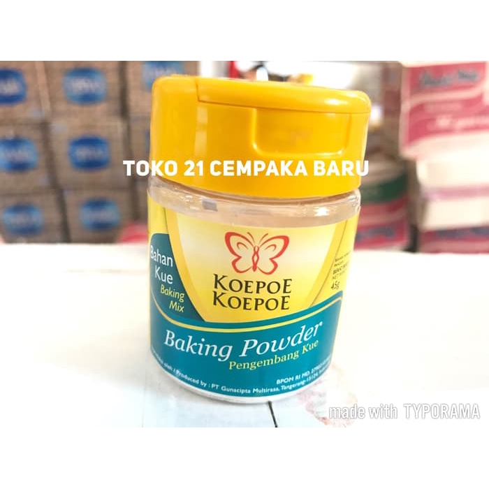 Jual Koepoe Koepoe Baking Powder 45g | Bahan Pengembang Mix Kue Roti 45 ...