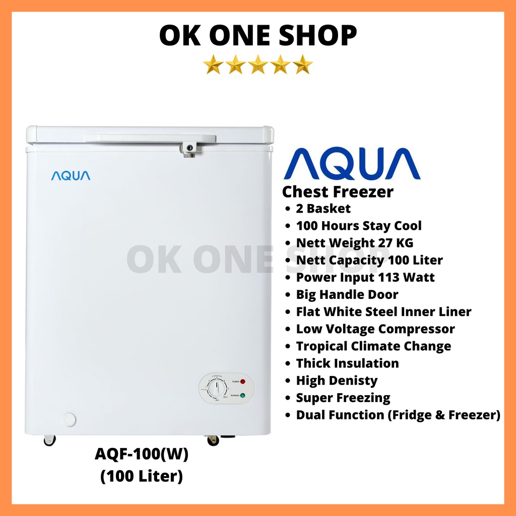 Jual AQUA Chest Freezer AQF-100W | Shopee Indonesia