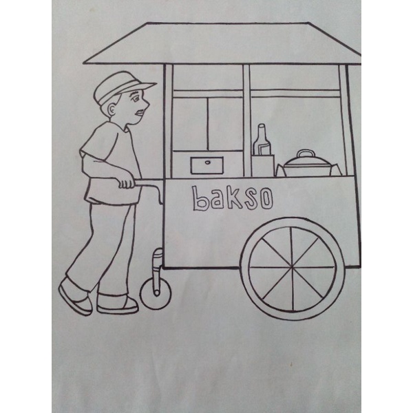 Jual sketsa gambar/mewarnai/drawing kertas HVS tema PEKERJAAN | Shopee ...