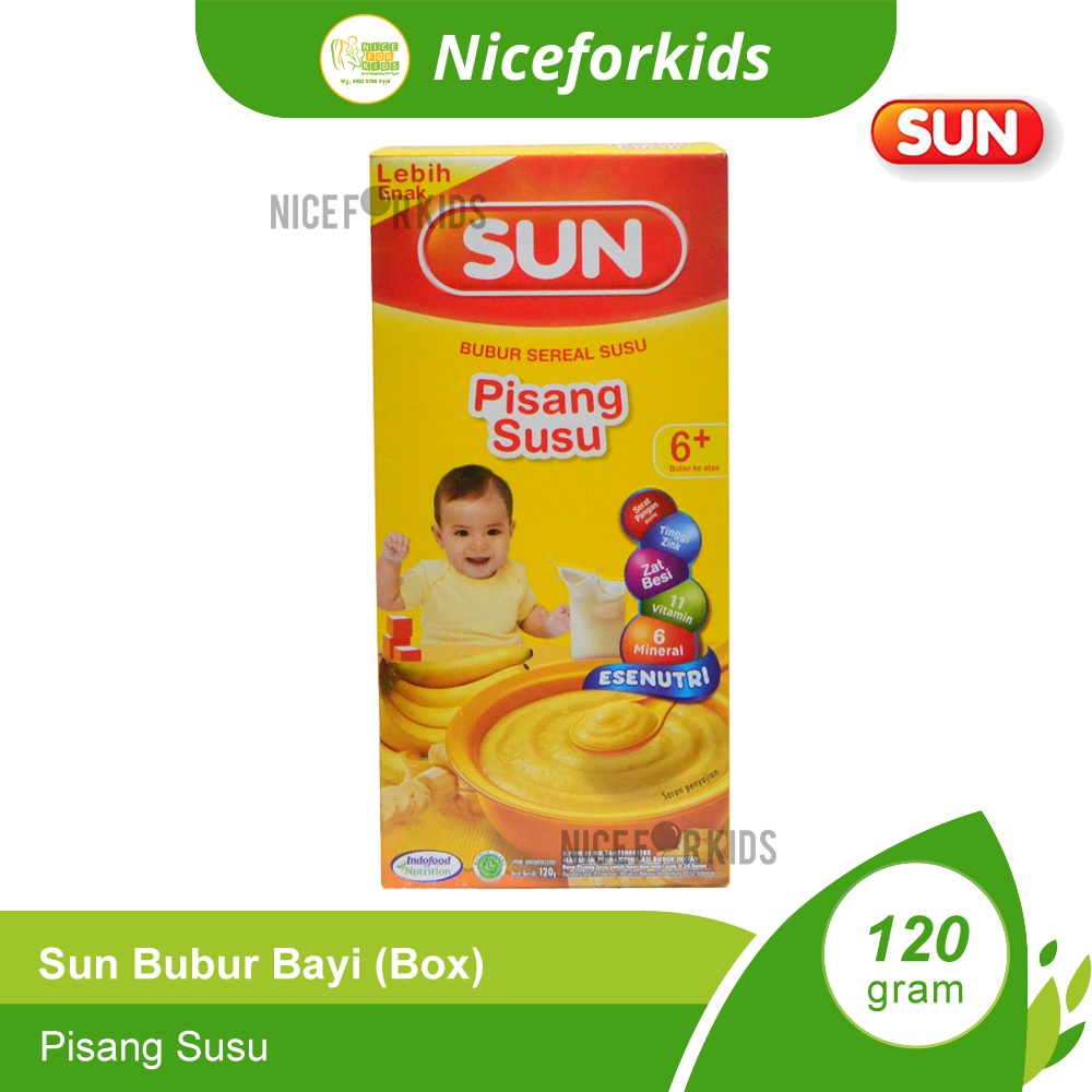 Jual Sun Bubur Bayi 6+ 120gr Kemasan Box Aneka Rasa / Sun Bubur MPASI ...