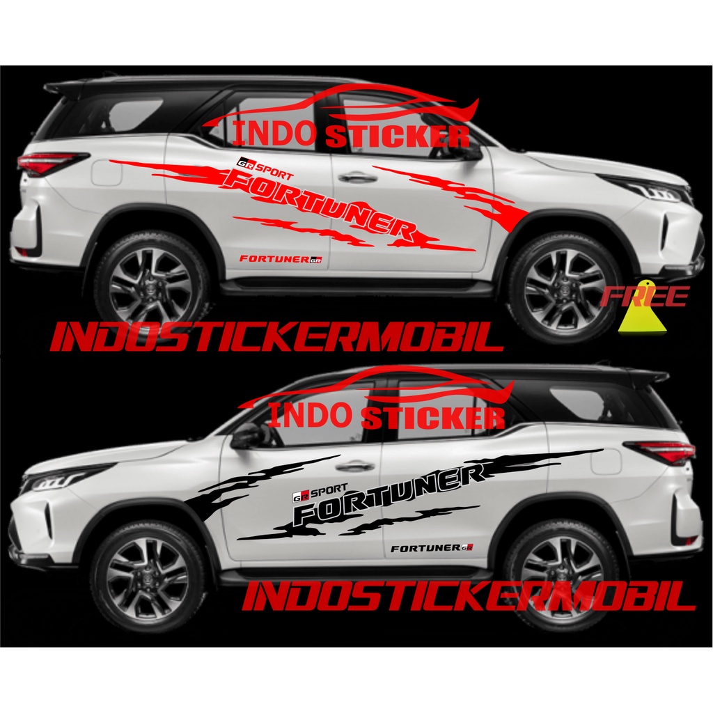 Jual TERBARU STICKER STIKER MOBIL FORTUNER GR RACING STICKER MOBIL ...