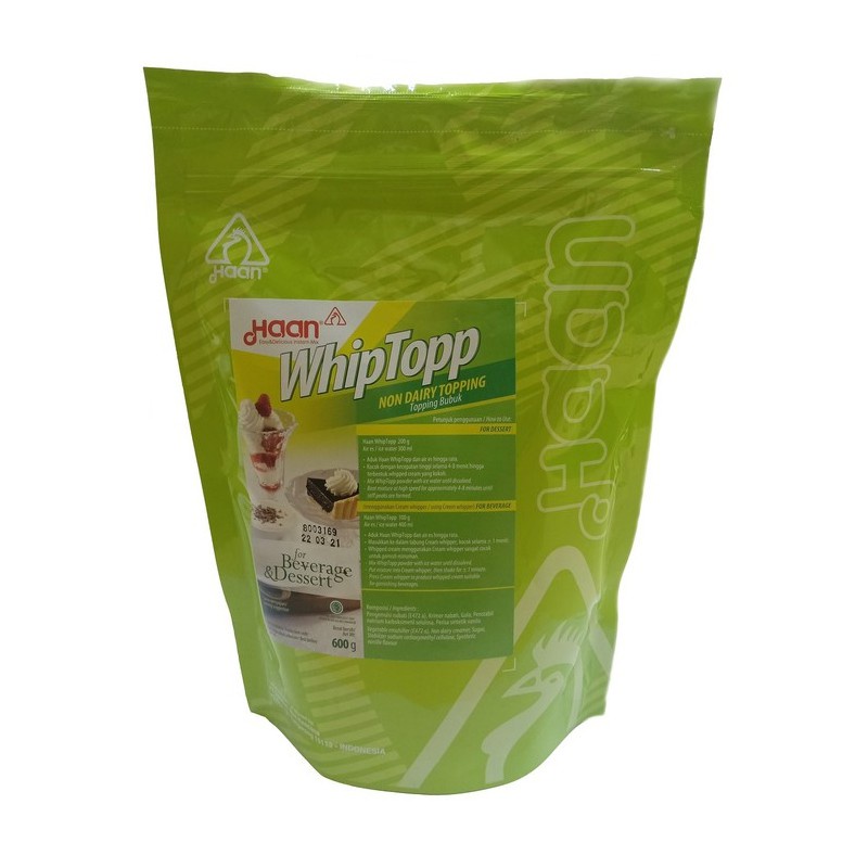 Jual HAAN Whip Topp 600 gram Bubuk Topping Whip Cream Non-Dairy ...