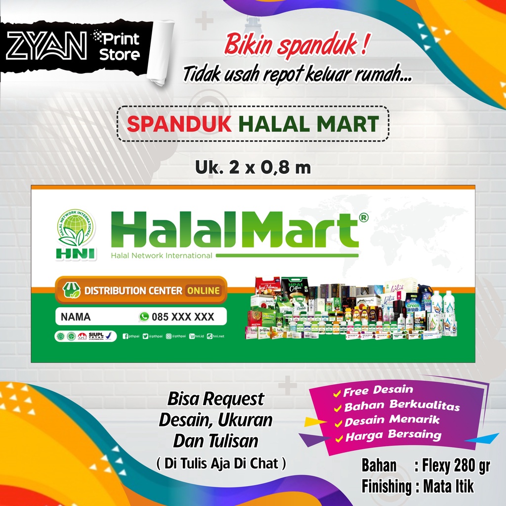 Jual SPANDUK BANNER HALAL MART | Shopee Indonesia