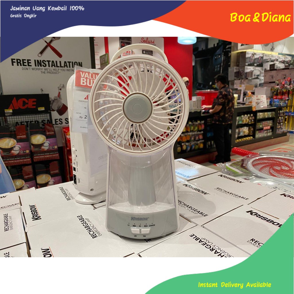 Jual KRISBOW Emergency Lamp JUMBO + Kipas JUMBO + POWERBANK tahan 10 ...