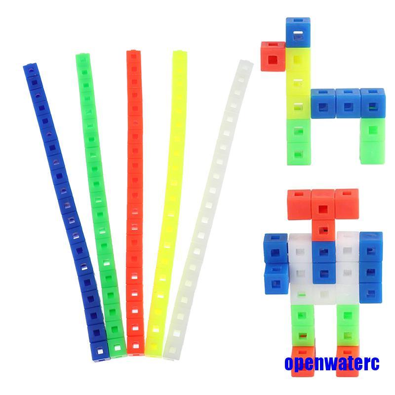 Jual HS Math Cubes Small Interlocking Counting Blocks 100 pcs | Shopee ...