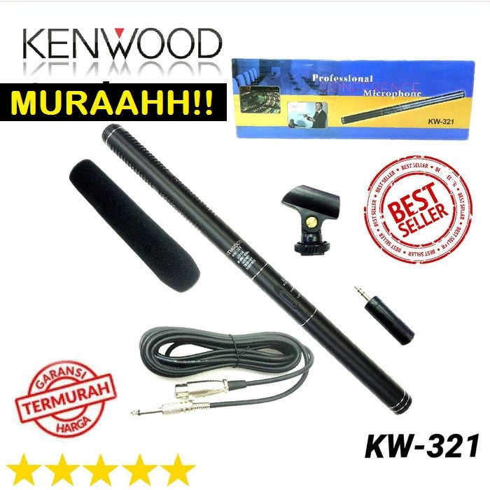 Jual Mic Kenwood KW 321 ( Shotgun / telescopic microphone ) | Shopee Indonesia