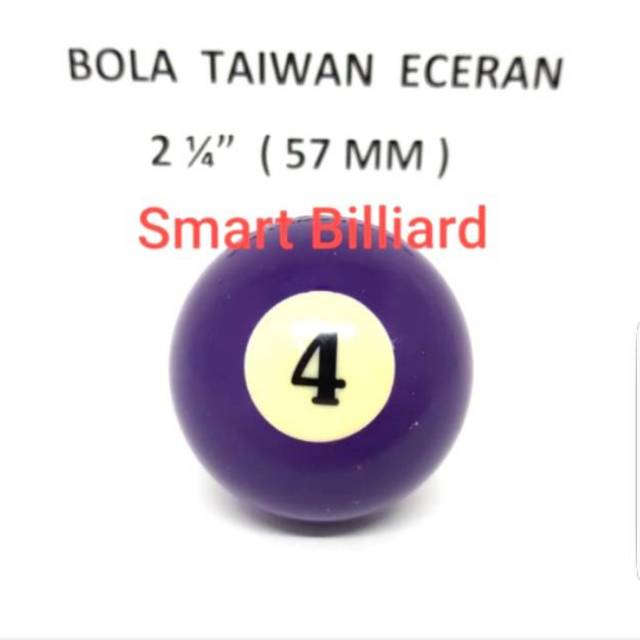 Jual Bola Eceran BESAR Nomor 4 - 2.1/4" - Billiard Ball Biliar Pool ...