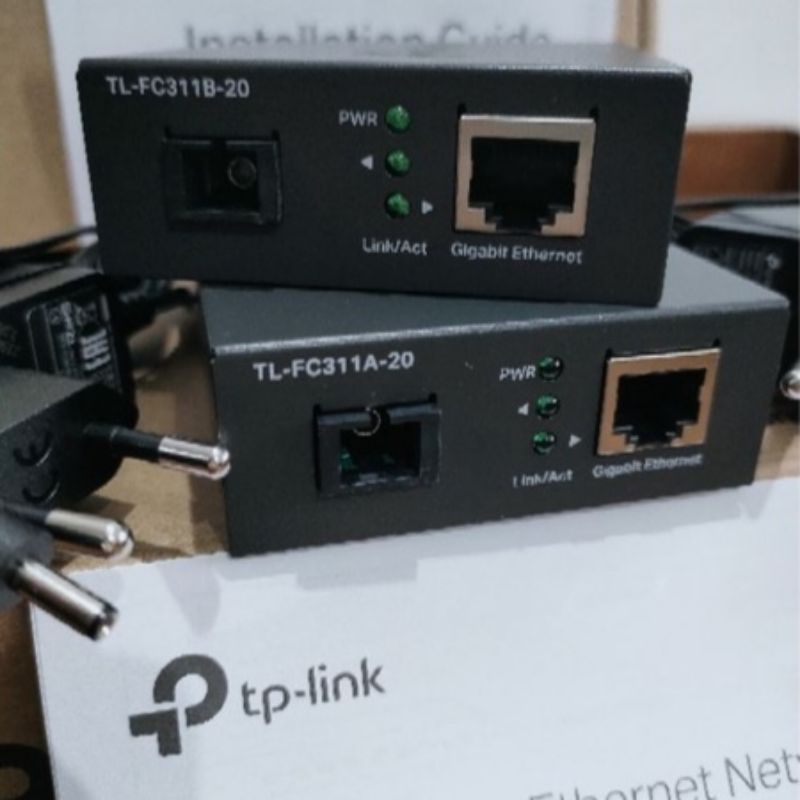 Jual Sepasang TPLINK TL-FC311A-20 Plus TL-FC311B-20 Media Converter FO ...