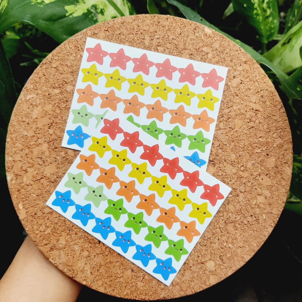 Jual sticker reward anak motif bintang star | stiker hadiah lucu untuk ...