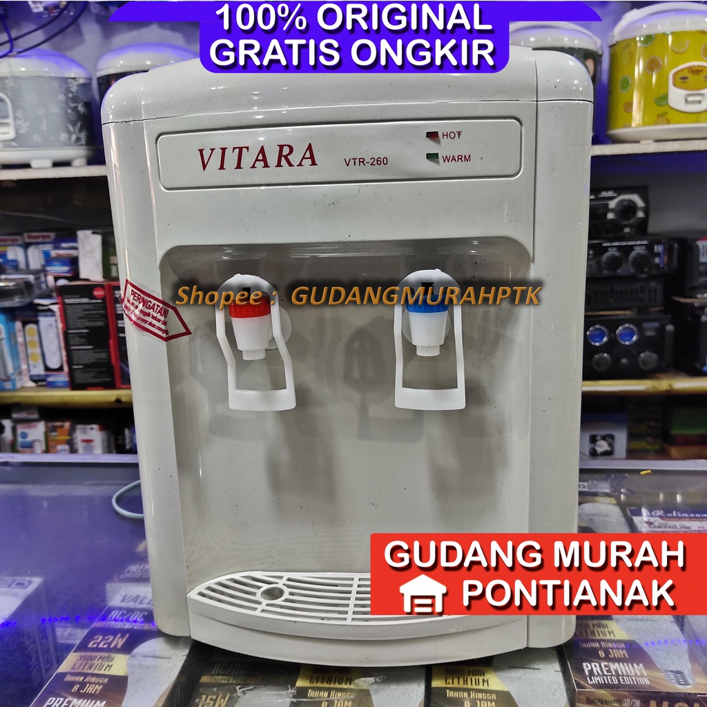 Jual Dispenser Meja VITARA VTR-260 PANAS dan NORMAL Penampung air PROMO MURAH | Shopee Indonesia