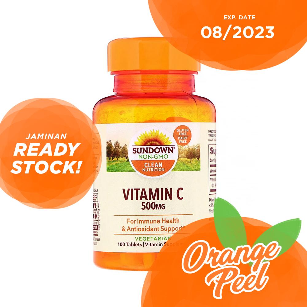 Jual Sundown Naturals Vitamin C 500 mg 100 Tablets | daya tahan tubuh | Shopee Indonesia