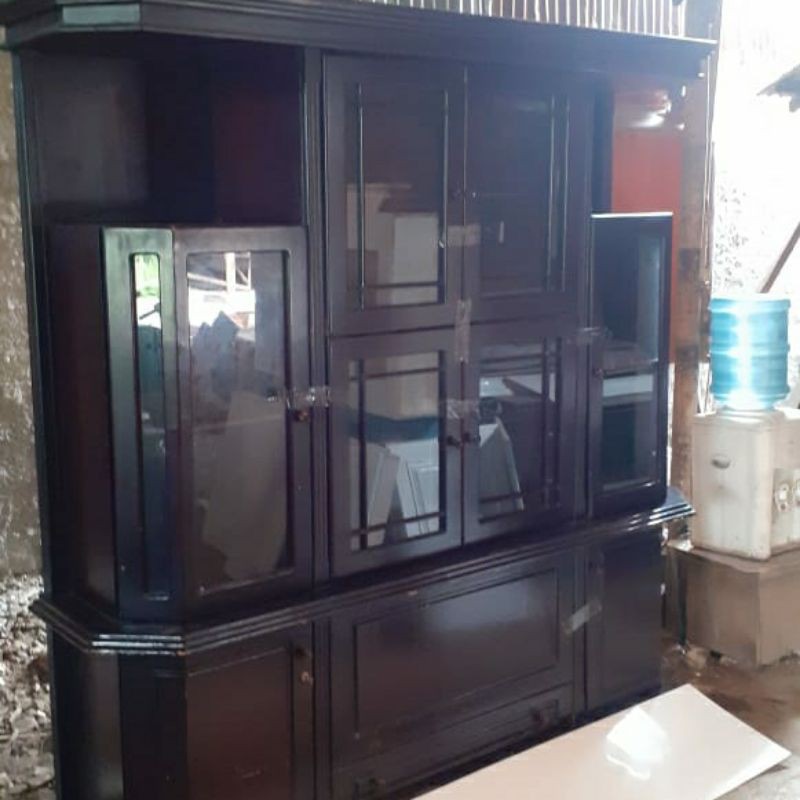 Jual bupet bufet lemari pajangan lemari kaca ukuran 200x200 | Shopee ...