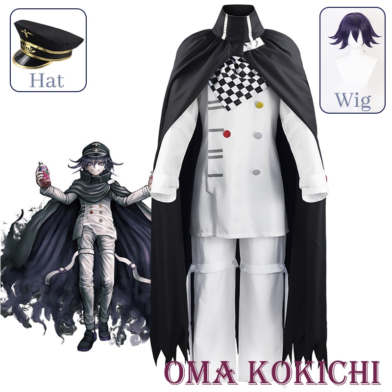 Jual Danganronpa Oma Kokichi Cosplay Costume Uniform Wig Hat Anime ...