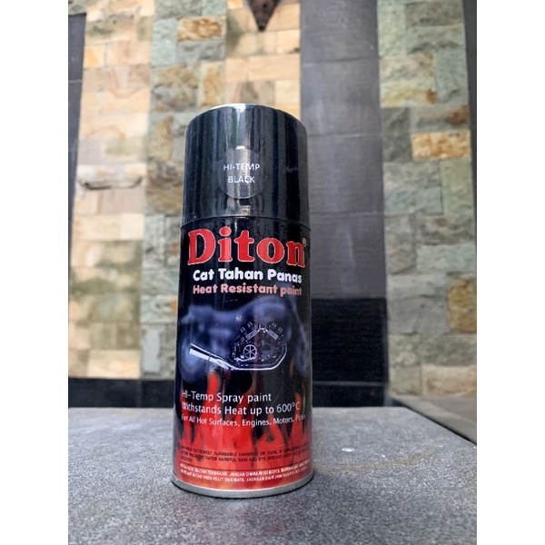 Jual Pilox pylox pilok cat semprot DITON 300cc 300 Cc Warna Hi- Temp Black anti panas | Shopee ...