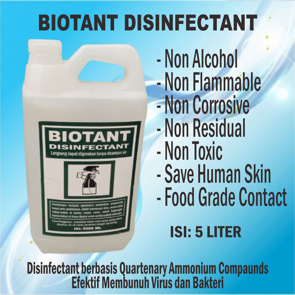 Jual Cairan Disinfektan 5 liter - Quaternary Ammonium Compounds ...