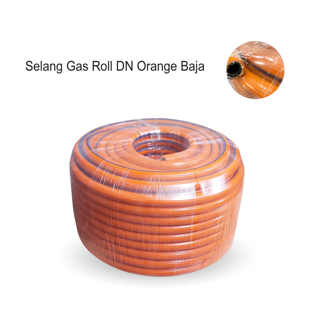 Jual Selang Gas Roll DN Orange Baja Strip Biru 50 M Kawat | Shopee ...