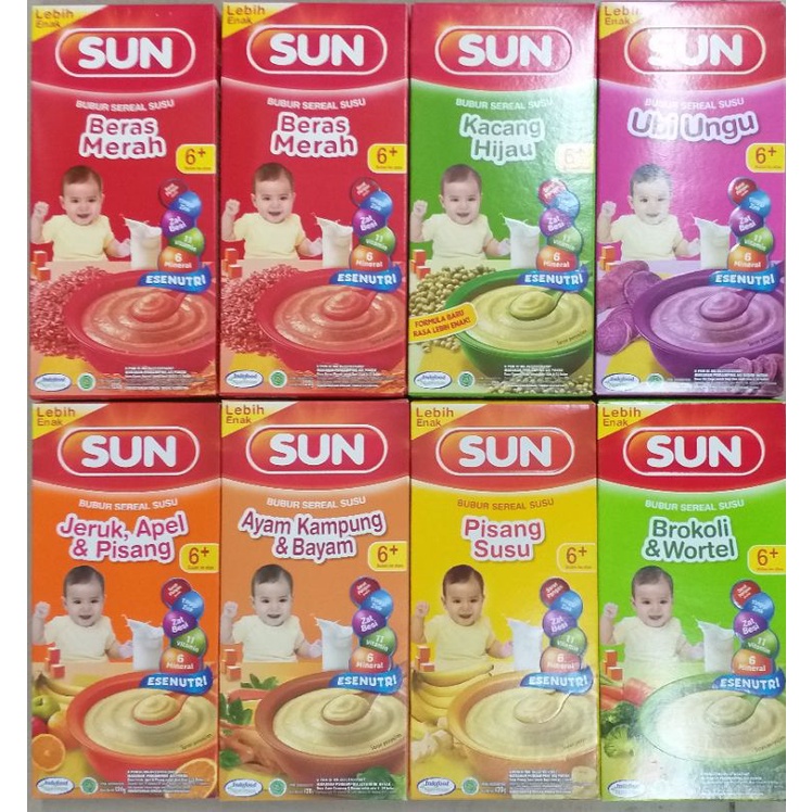 Jual sun bubur sereal susu bayi 6 bulan ke atas 120gr | Shopee Indonesia