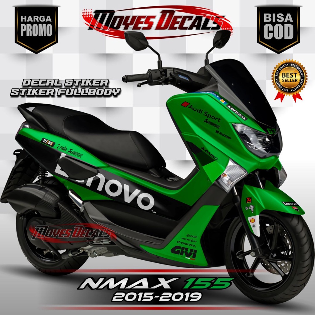 Jual Stiker Decal Nmax 155 Old Fullbody Motif Warna Hijau Variasi Warna ...