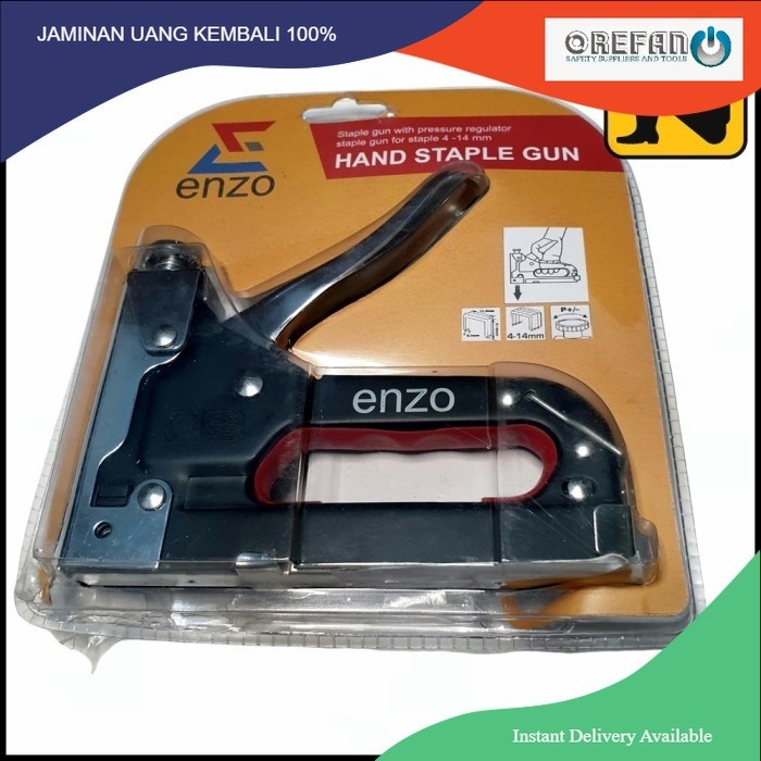 Jual STEPLES TEMBAK STAPLES TANGAN STAPLER HAND GUN ENZO | Shopee Indonesia