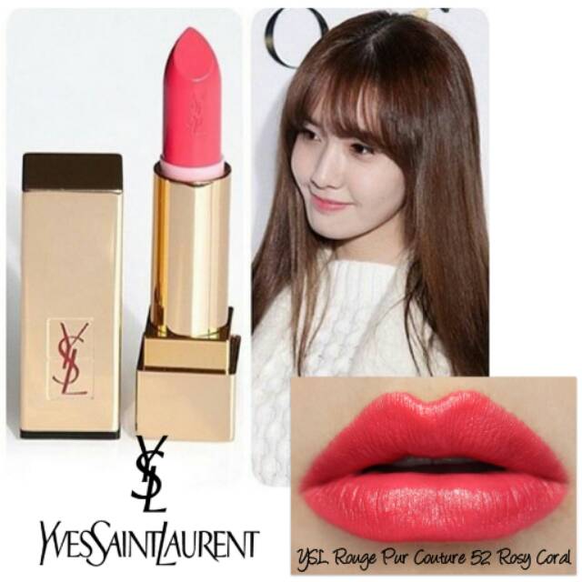 Jual YSL Rouge Pur Couture 52 Rosy Coral Mini (Mini Lipstick) | Shopee ...