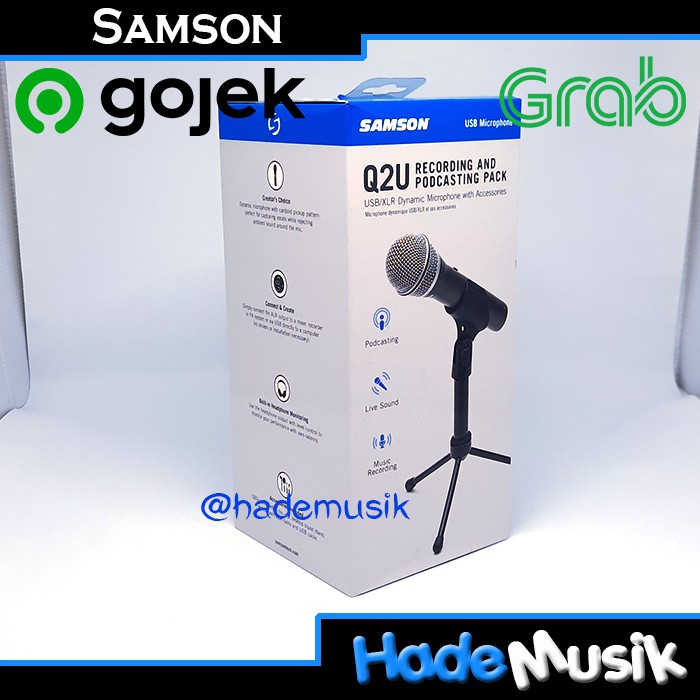 Jual Samson Q2U Recording and Podcasting Pack , USB/XLR Dynamic ...