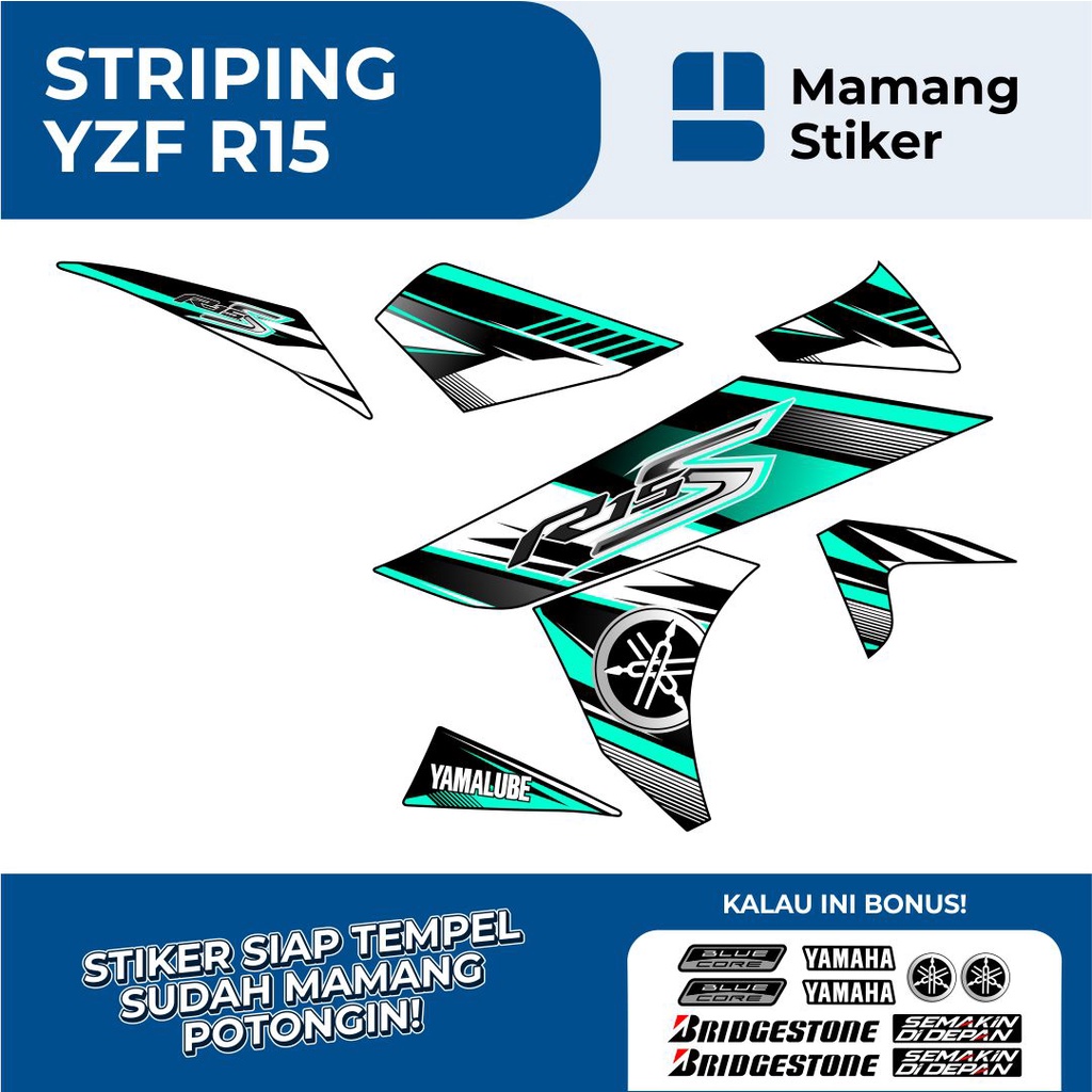 Jual STRIPING YAHAMA R15 V2 SEMIFULLBODY GRAFIS (11) RACING/STICKER ...