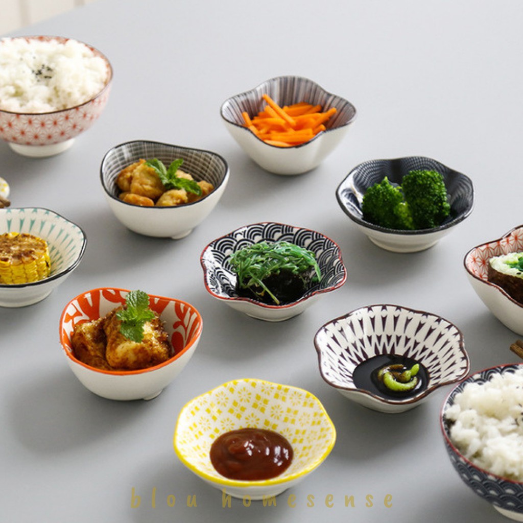 Jual Mangkok saos side dish keramik jepang unik piring saus dimsum dip ...