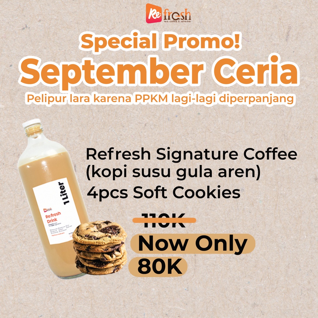Jual Refresh Signature ( Kopi Susu Gula Aren) 1 Liter | Shopee Indonesia