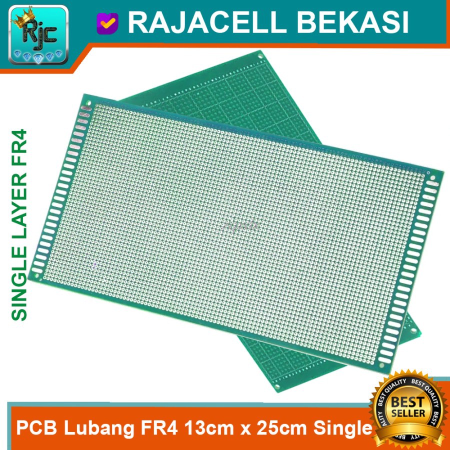 Jual PCB Lubang Prototype PCB bolong 13x25 cm FR4 Fiber Single Layer ...