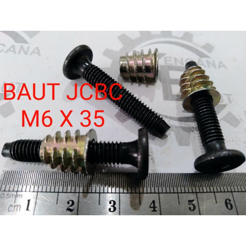 Jual BAUT JCBC M6 X 35 MUR NANAS OD HITAM / KNOCKDOWN / BAUT SPEAKER ...