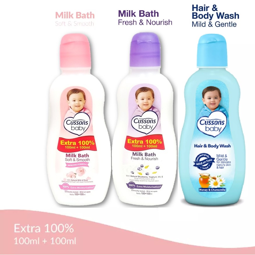 Jual Sabun Mandi Bayi Cussons Baby Hair and Body Wash Mild & Gentle 100 ...