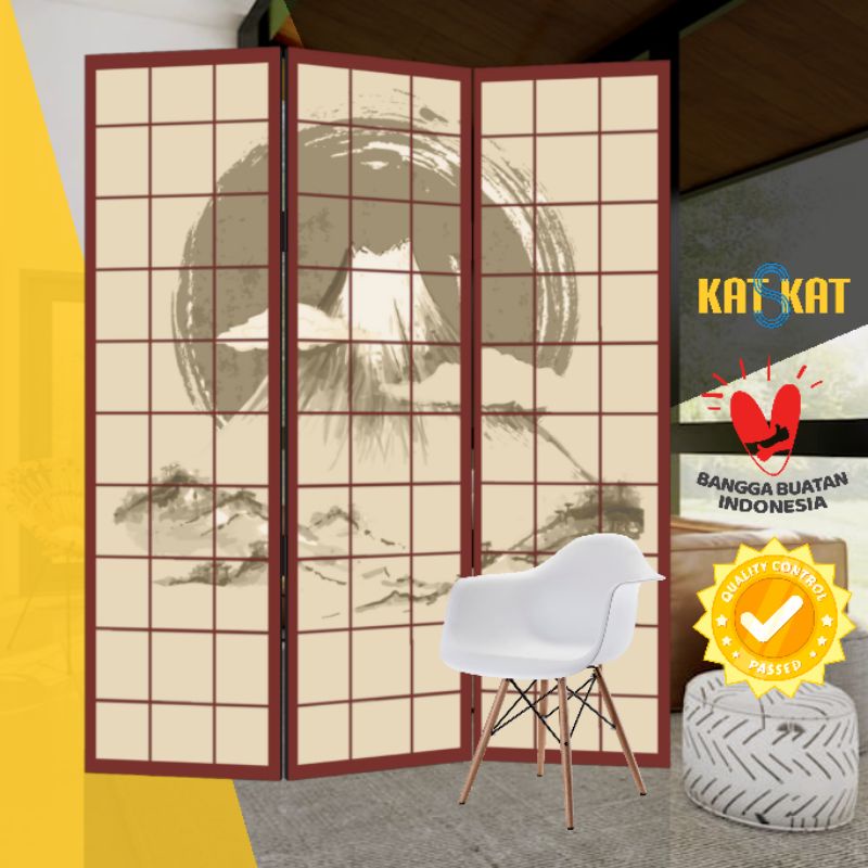 Jual Sketsel lipat room divider pembatas ruang minimalis jepang partisi ...