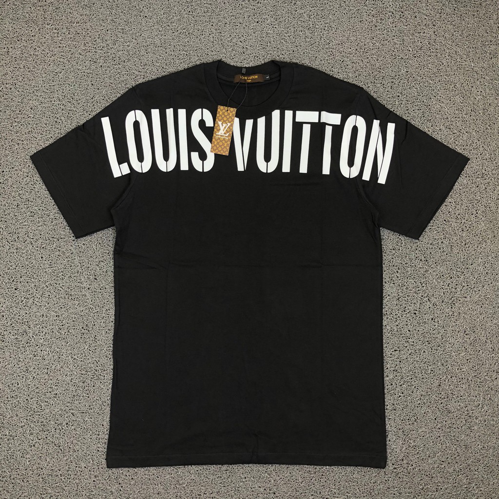 Jual KAOS LOUIS VUITTON LV MIDDLE LOGO SCRIPT FONT TEXT PREMIUM MIRROR ...