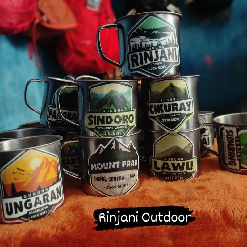 Jual Mug Cangkir Outdoor Diameter kurang Lebih 7cm Gelas Stainless ...