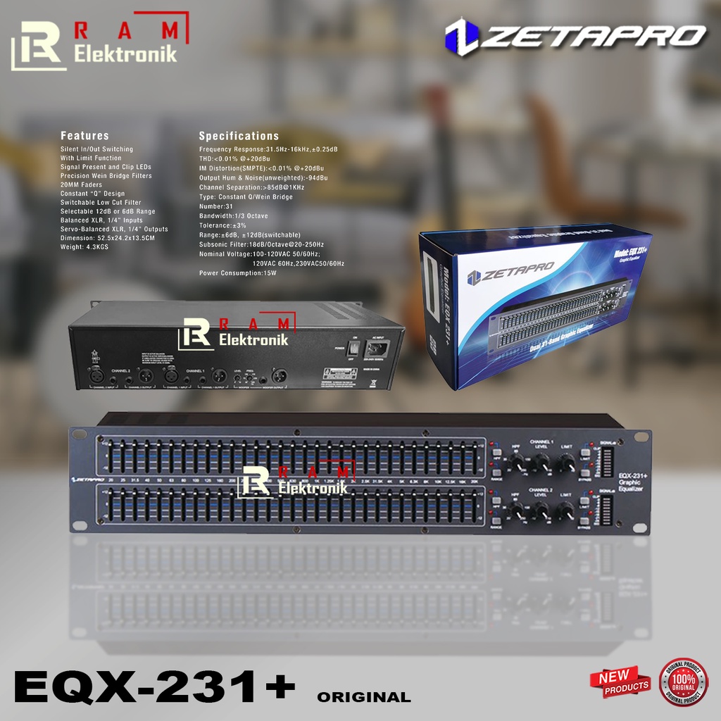 Jual Equalizer Equaliser Zetapro EQX 231+ / 231 Plus Subwoofer Original | Shopee Indonesia