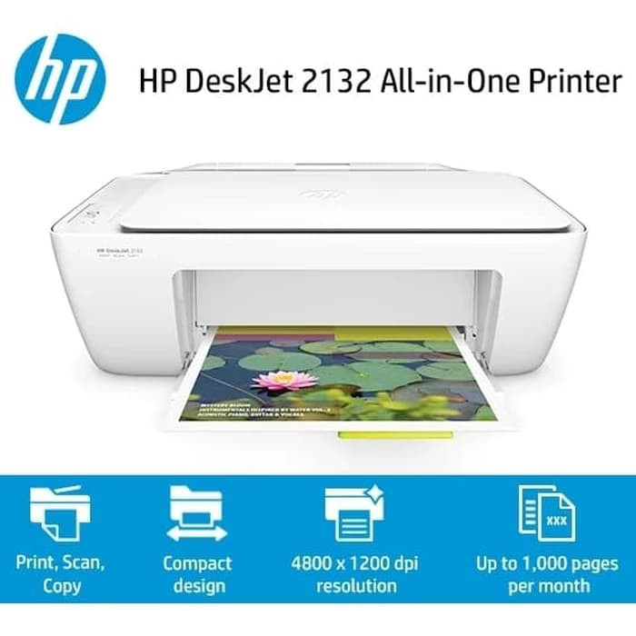 Jual HP DeskJet 2132 All-in-One Printer (Print, Scan, Copy) | Shopee ...