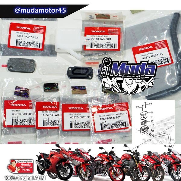 Jual TABUNG MINYAK REM BELAKANG CS1 CB150R CBR150R CBR250RR CB150X ...