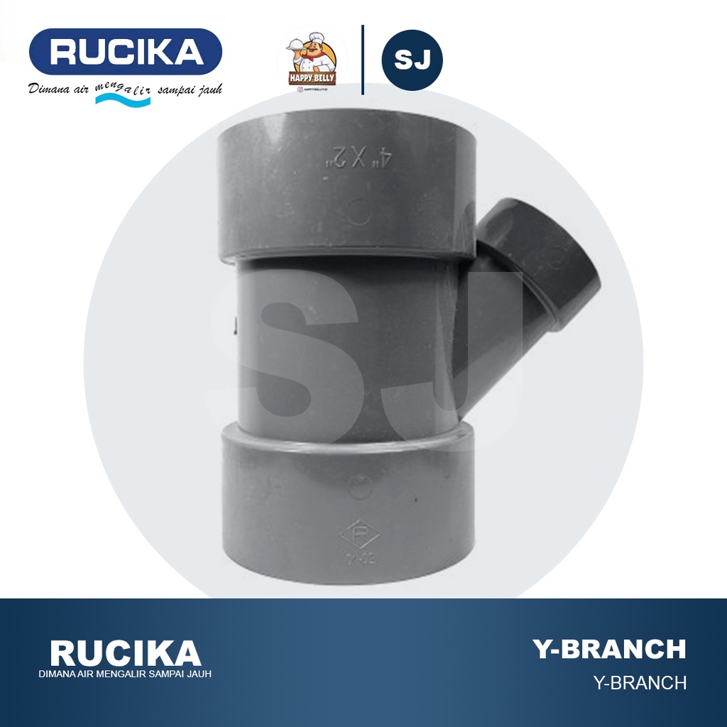 Jual Tee Y Branch PVC Rucika 6" x 4" - D (Tipis) | Shopee Indonesia